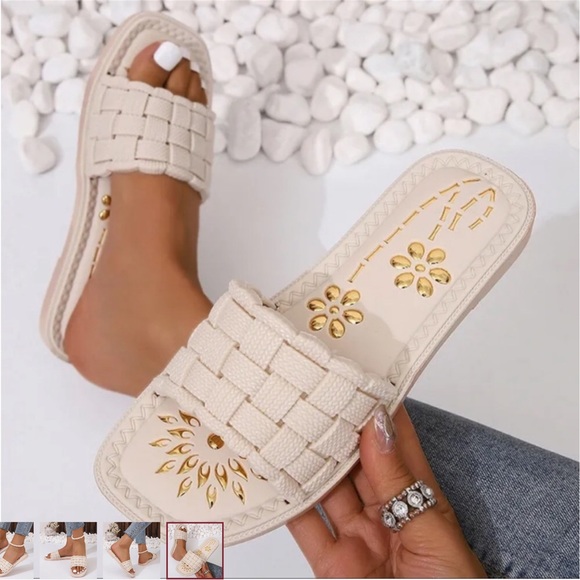 Shoes | New Cream Colored Slides | Poshmark